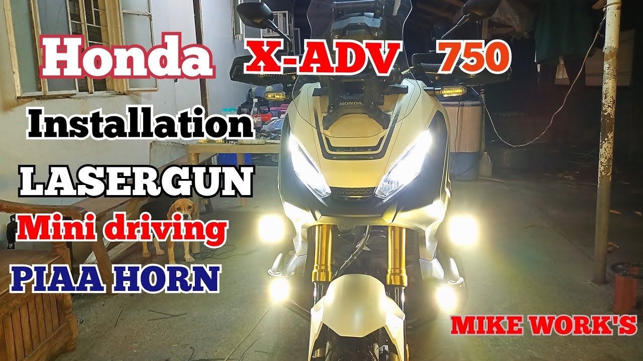 Honda X-ADV 750 AUXILIARY LIGHT AND HORN INSTALLATION - YouTube