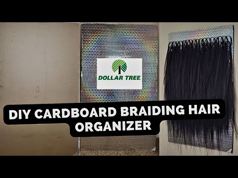 DIY Wall Braid Rack W/ Cardboard/ Easy affordable Dollar Tree braiding ...