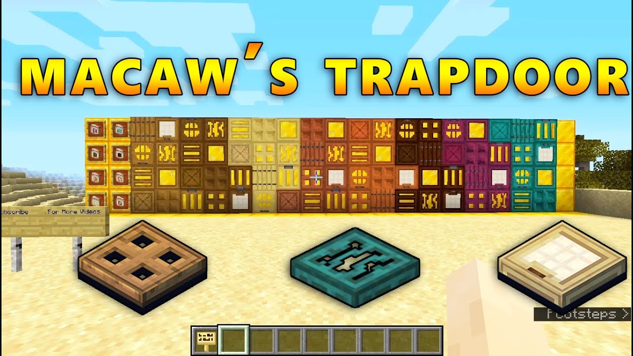 Macaw's Trapdoors Mod 1.16.5 - New Planks and Trapdoors in Minecraft - YouTube