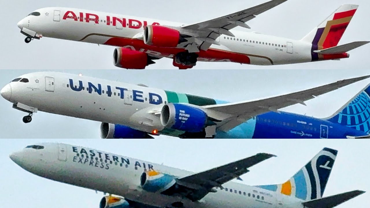 Newark Liberty Airport Plane Spotting 737-400, A350, SAF Livery + lot ...