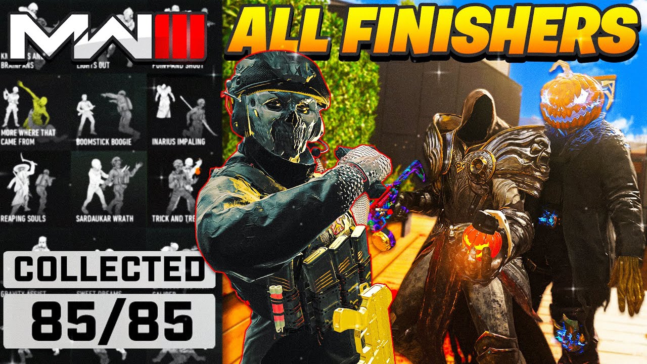 ALL 85 FINISHING MOVES in MODERN WARFARE 3 | ALL MW3 FINISHING MOVES ...