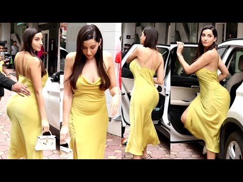 Canadian Diva @NoraFatehi  🔥 Stops All Heartbeats In Yellow Silk Gown👗 #hot #beautiful