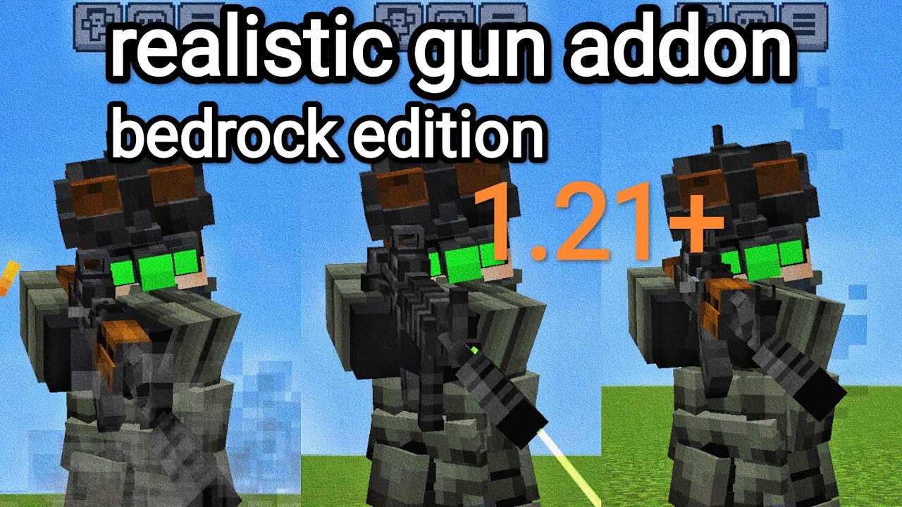 REALISTIC GUN ADDON Minecraft bedrock edition(1.21+) by Gabriel apok ...