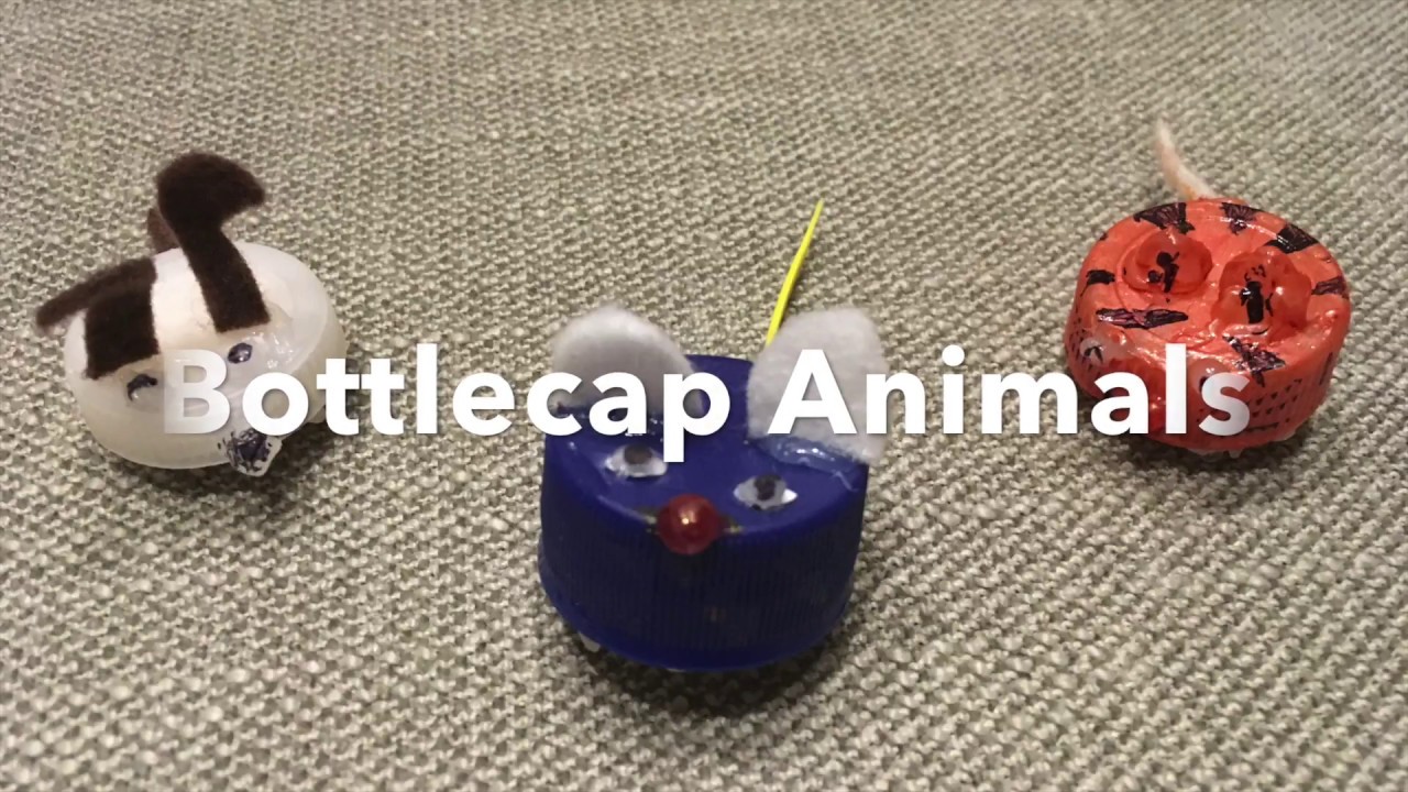 Bottlecap Animals: Crafts | KeepsakeWonders - YouTube