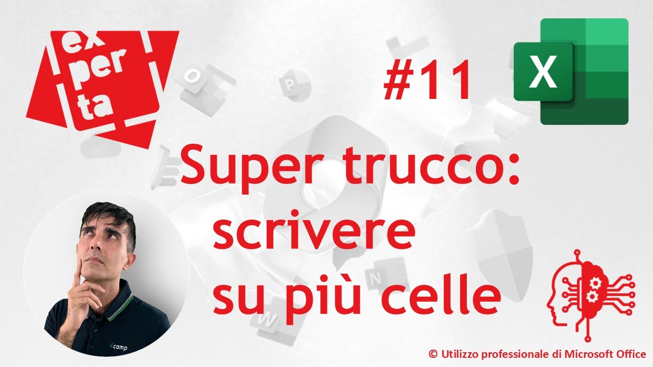 EXCEL - AVATAR Q&A: 11 ️ Scrivere su più celle contemporaneamente - YouTube