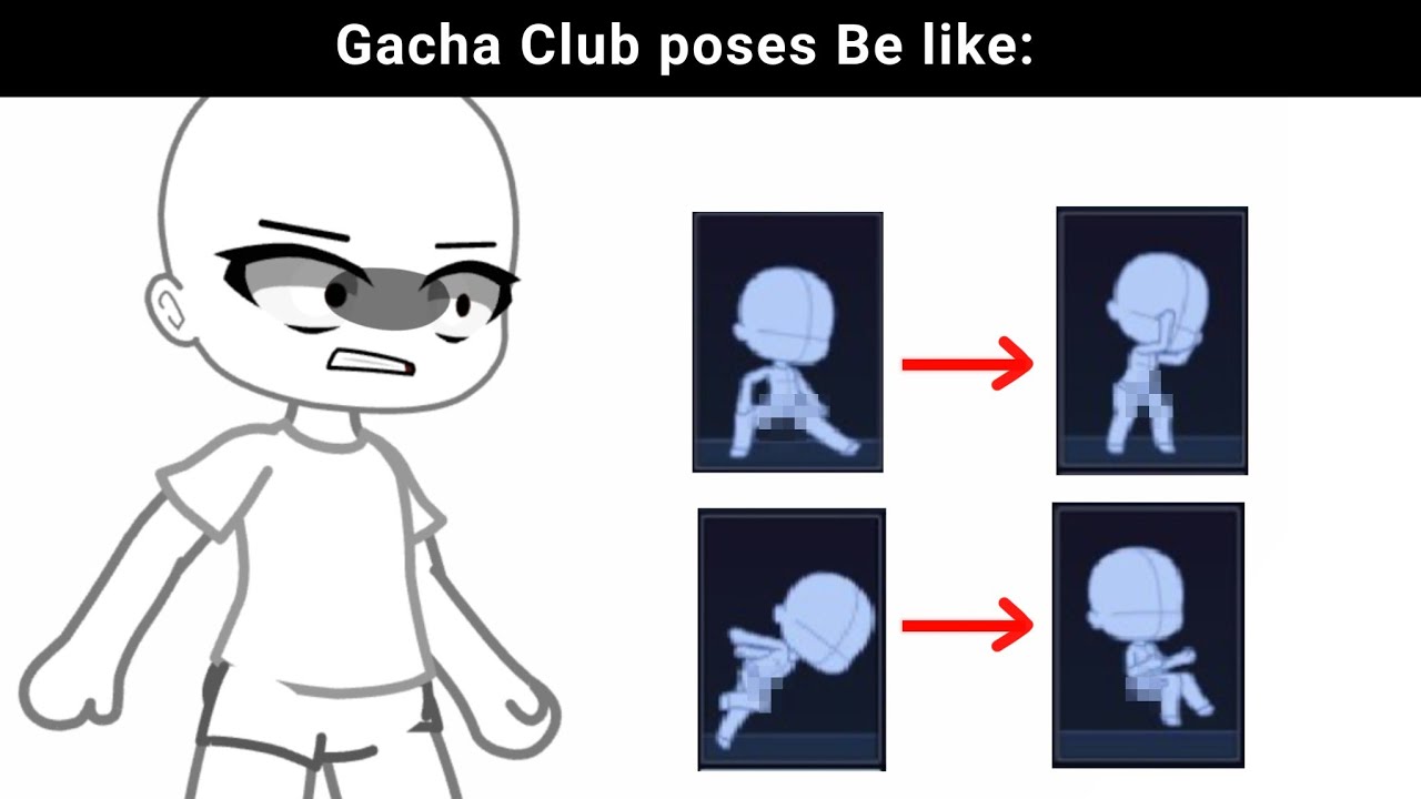 Gacha Club Poses be like : 😀 - YouTube