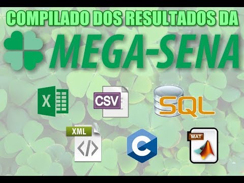 Todos os Resultados da Mega Sena em Excel, XML, SQL, CSV e C | Concurso 1987 11/11/2017