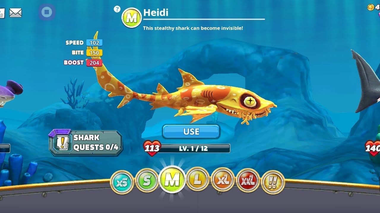 Hungry Shark World 😃 played as Heidi, a stealthy shark that becomes ...