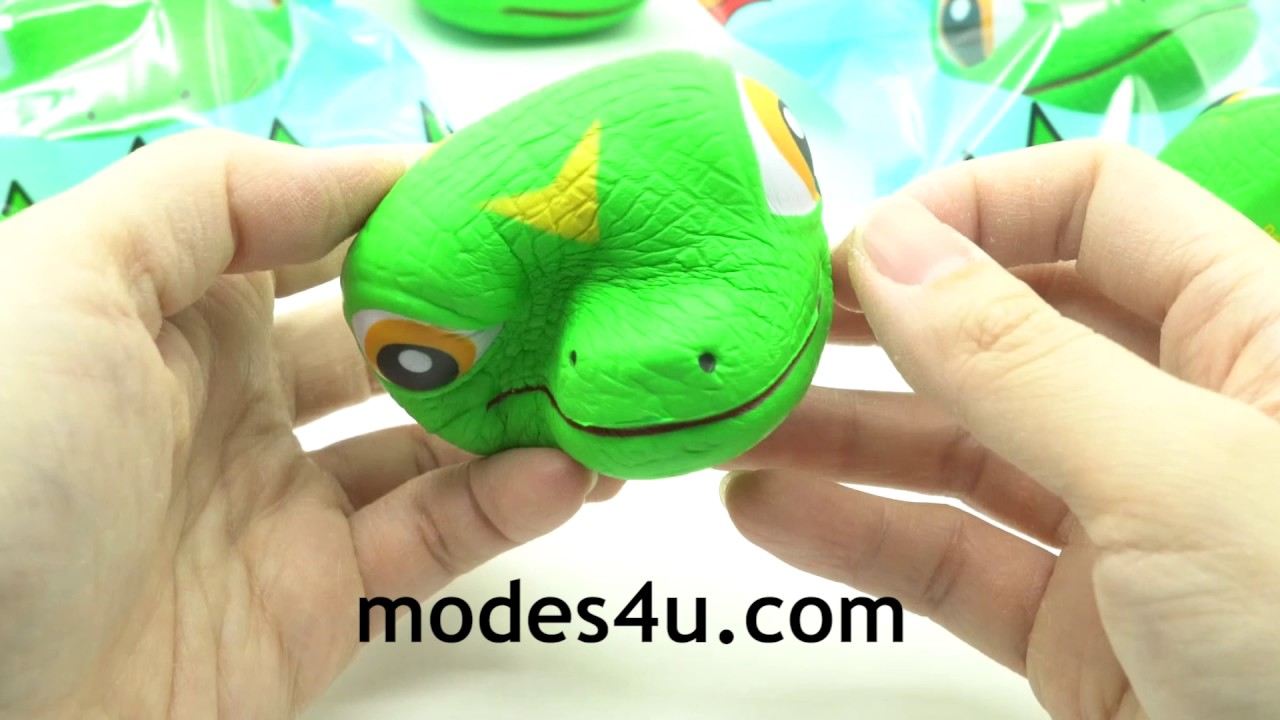 cute green lizard squishy kawaii - YouTube