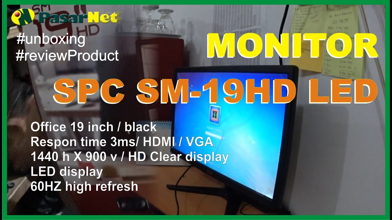 Monitor LED SPC SM-19HD - Office 19 inch - YouTube
