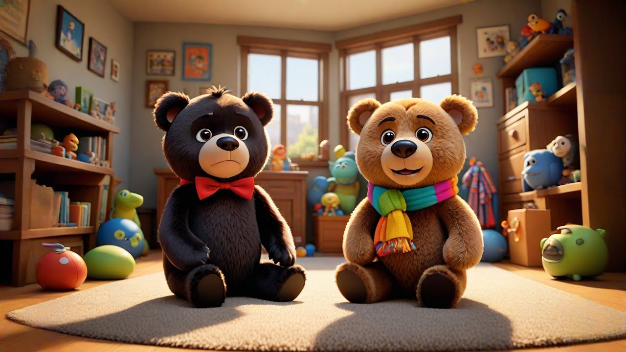 Five Toy Bears Know Happy and Sad | Opposite Words Song for Kids ...