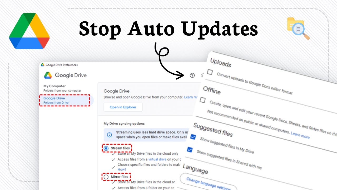 How to stop syncing Google Drive (Manual Mode) - YouTube
