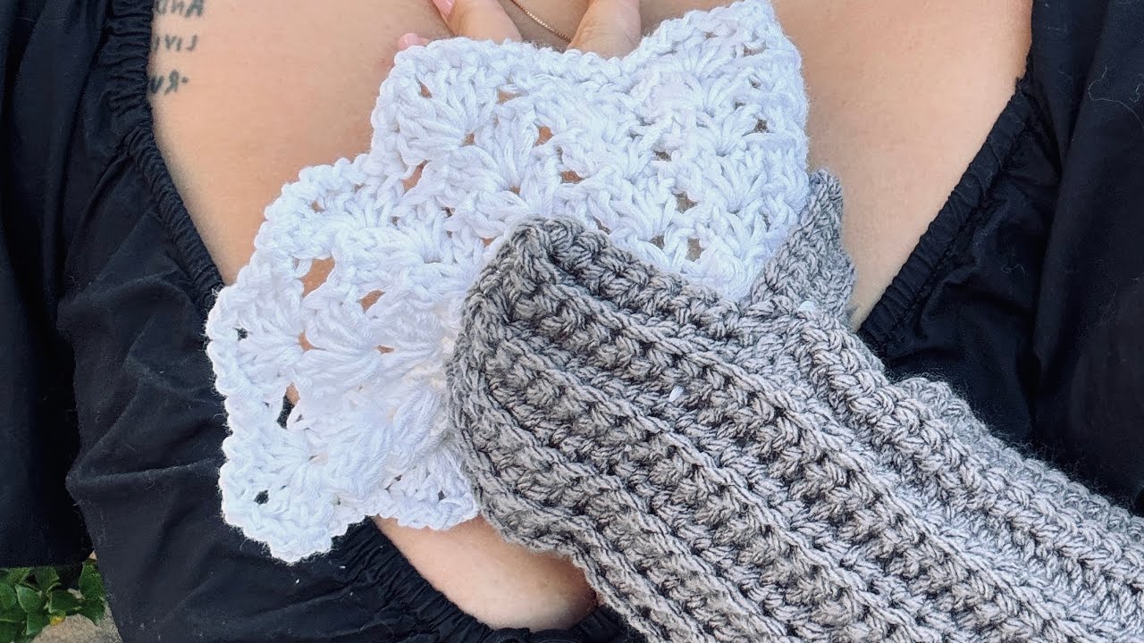 crochet ruffle arm warmer #tutorial #crochettutorial #crocheting - YouTube