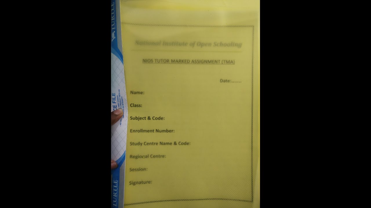 NIOS | How To Make NIOS TMA File | Complete Information with New Solved ...