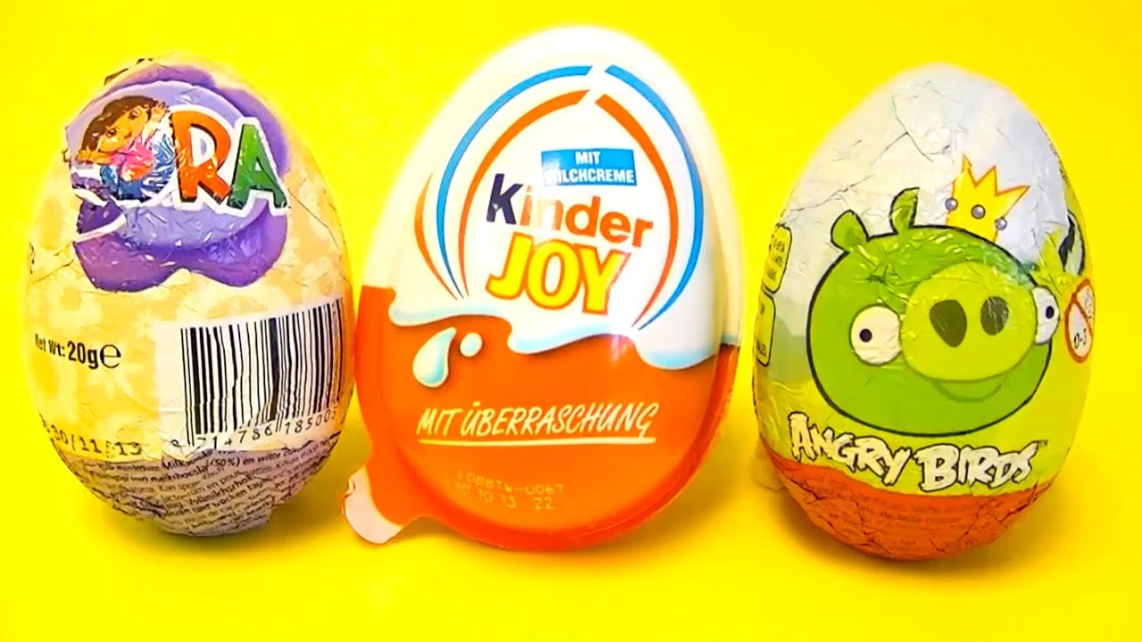 Surprise Eggs Angry birds, Dora the explorer Kinder Sorpresa huevo ...