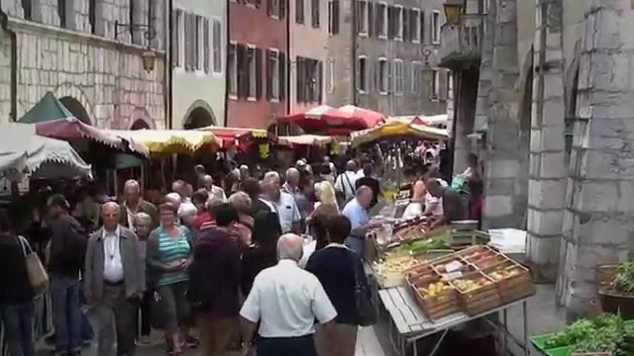 Annecy Market Day, France - YouTube