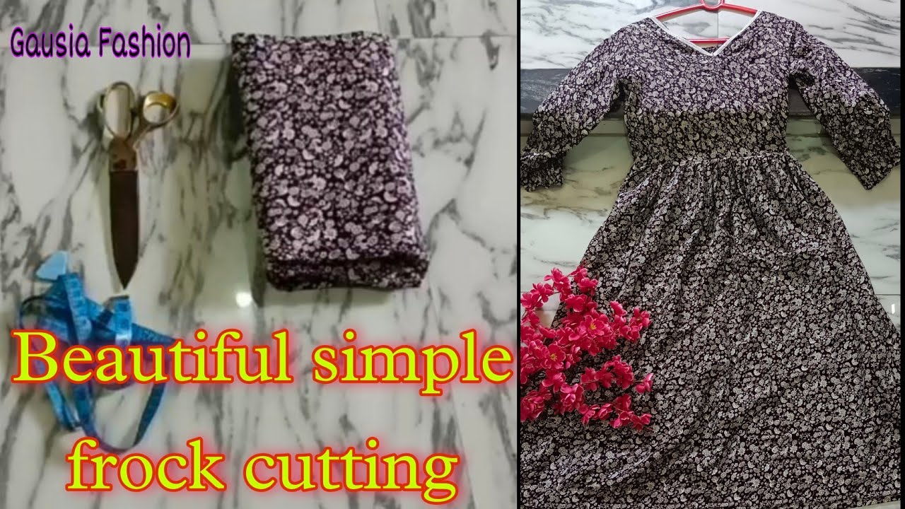 long frock cutting stitching /gown stitching / anarkali suit cutting ...