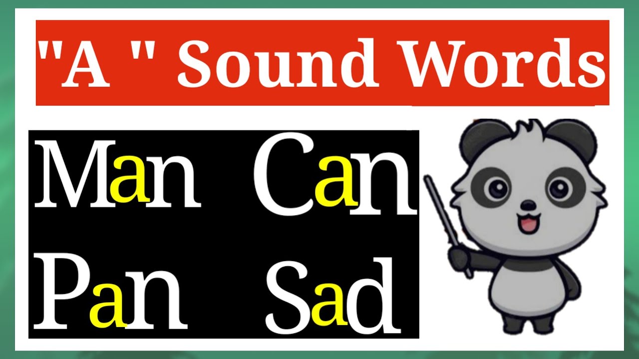 a sound words|| 20 a sound words||Short vowel a sound words || - YouTube