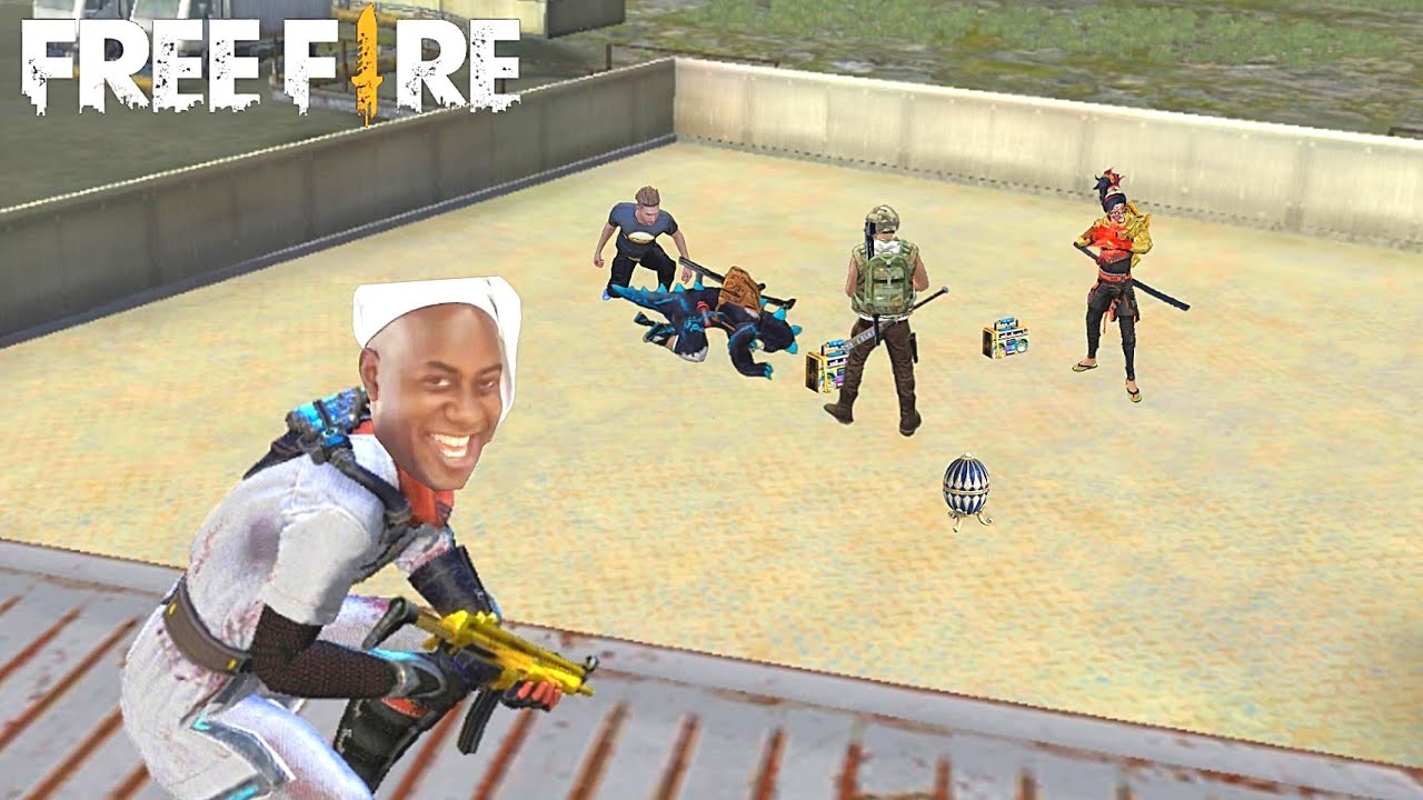 1 vs 4 fight on factory top 😱 | ff funny clips - YouTube