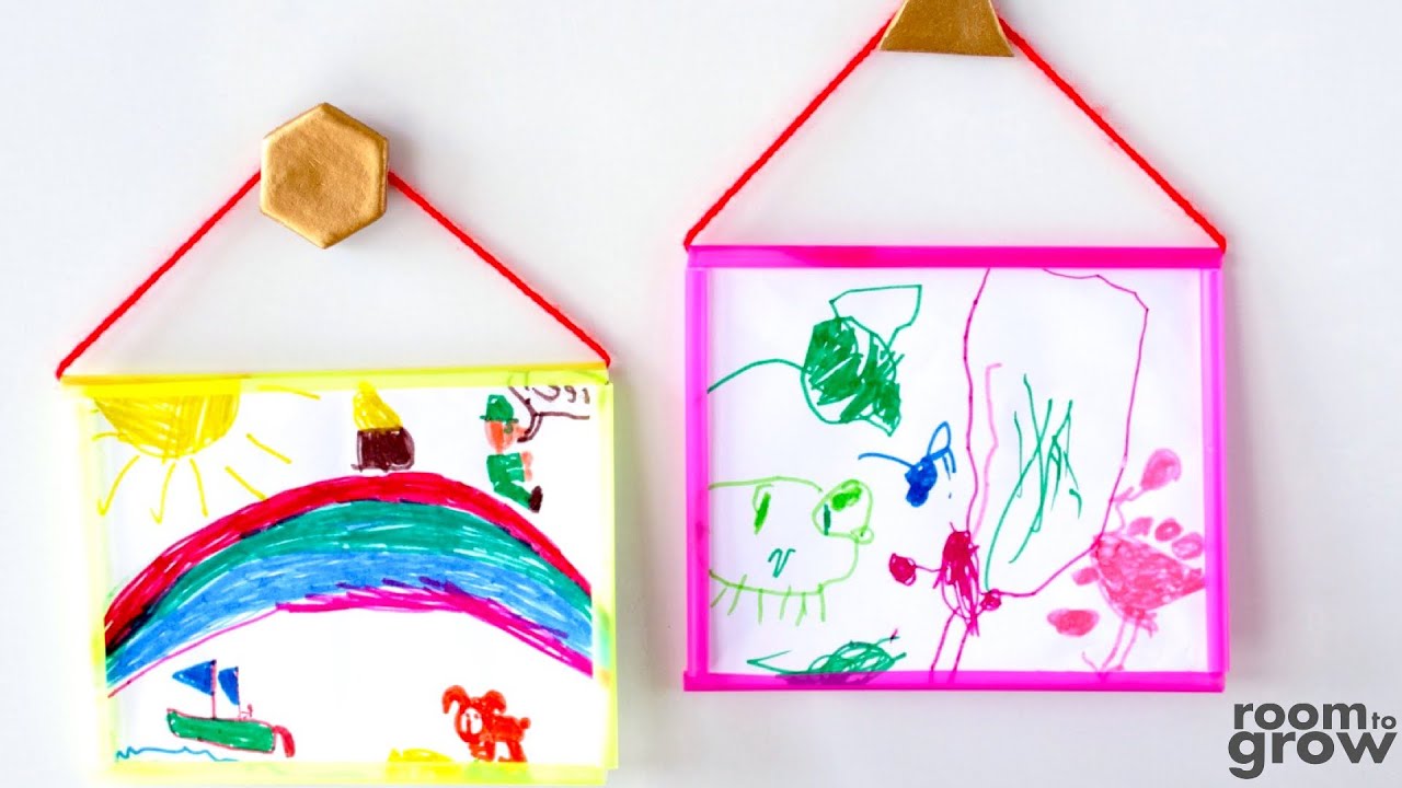 How to make a picture frame using plastic straws - YouTube