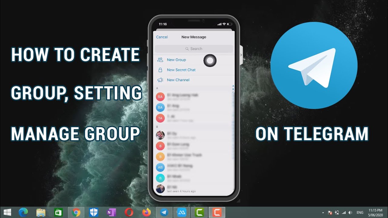 How to create group and setting manage group on telegram 2020 - YouTube