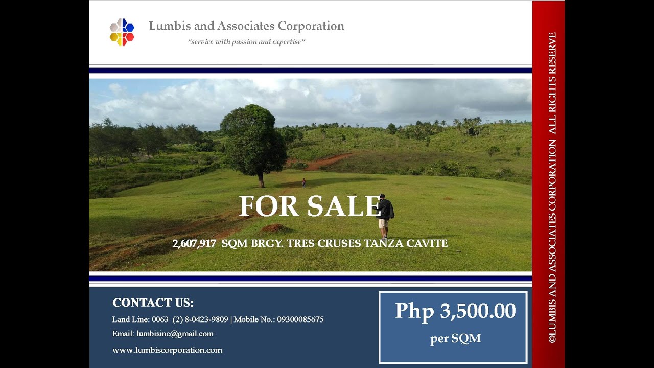 2,607,917 SQM BRGY. TRES CRUSES TANZA CAVITE | LAC RED - YouTube