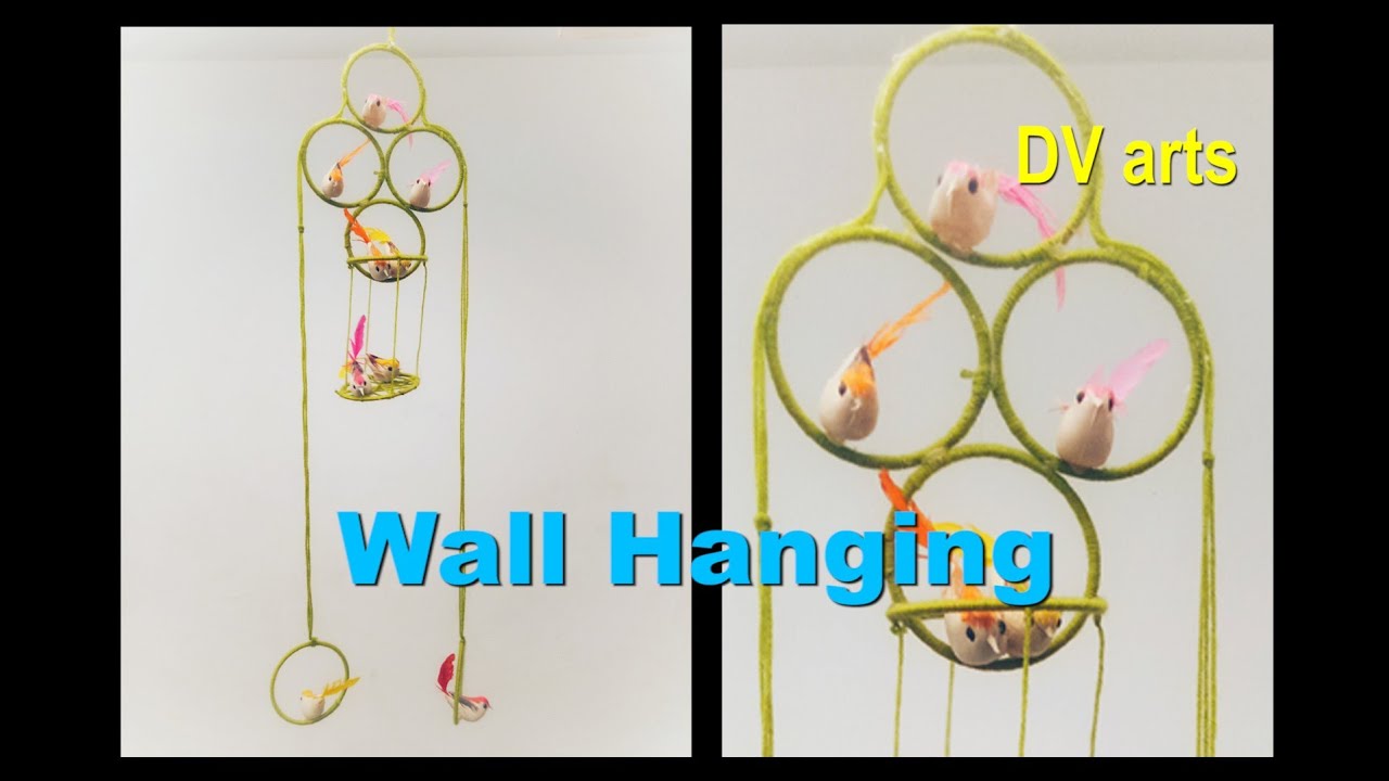 Diy birds wall hanging - YouTube