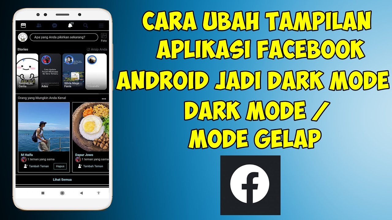Cara Mengubah Tampilan Facebook Android Jadi Dark Mode - YouTube