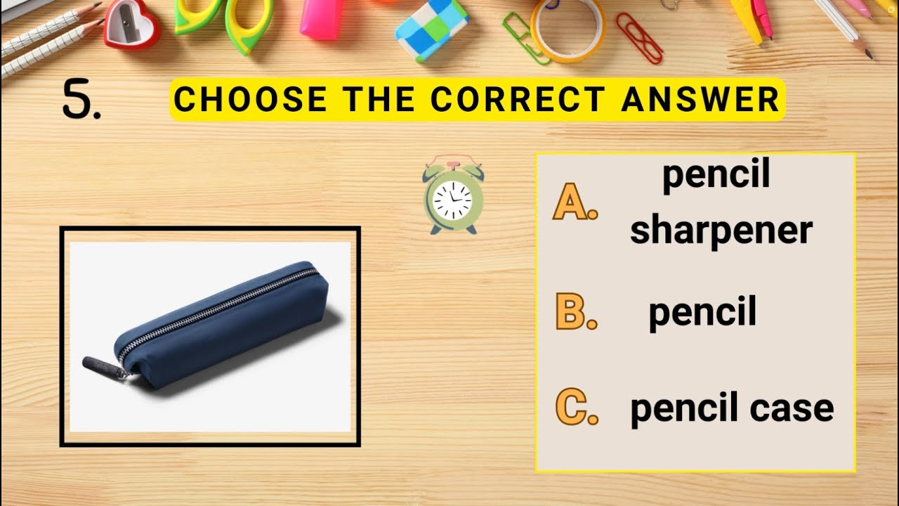 School Supplies | Vocabulary Test - YouTube