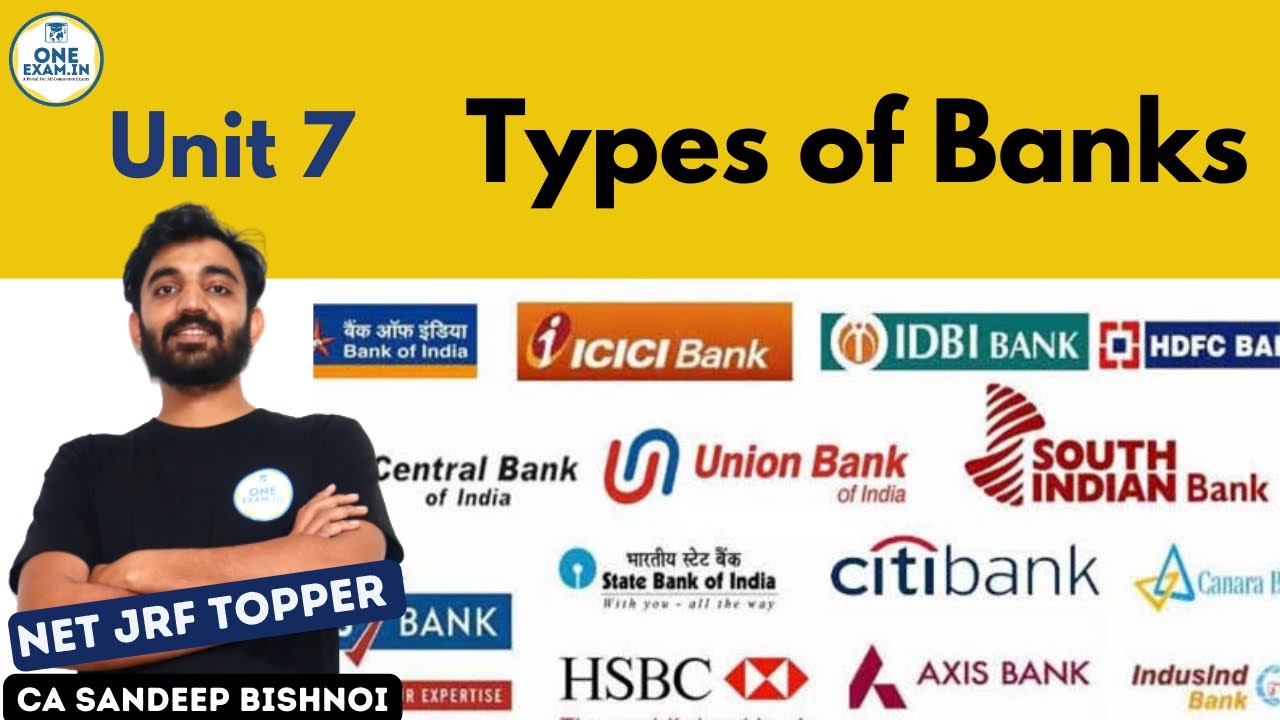 2 Types of Banks in India | Unit-7 Banking |#ugcnetcommerce #oneexam @CA_Sandeep - YouTube