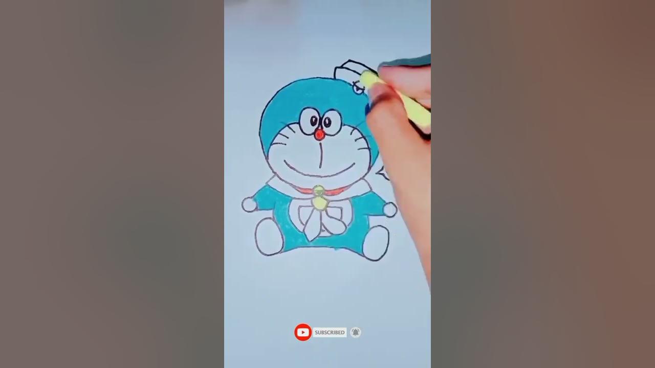 How To Draw Cute Doraemon || Polo Pastel colour |Nibash Art Academy 😊😘🥰 ...