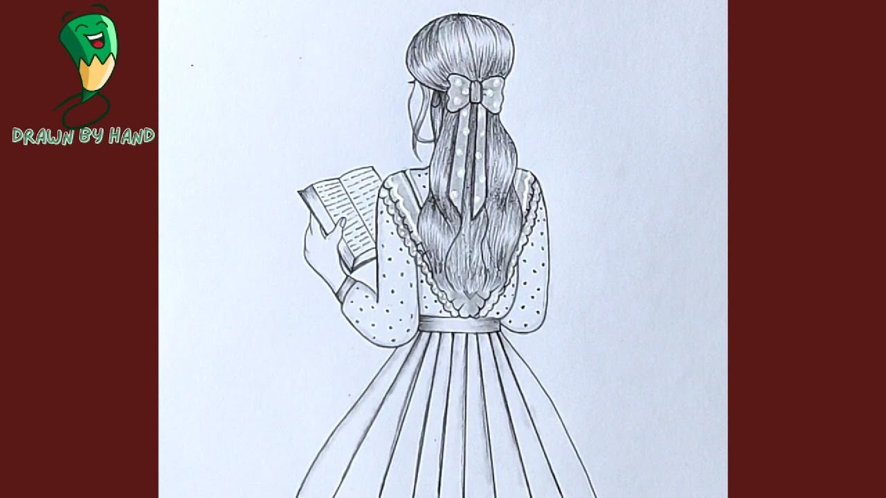 How to Draw a Girl Reading a Book –Drawing Tutorial | Step-by-Step ...