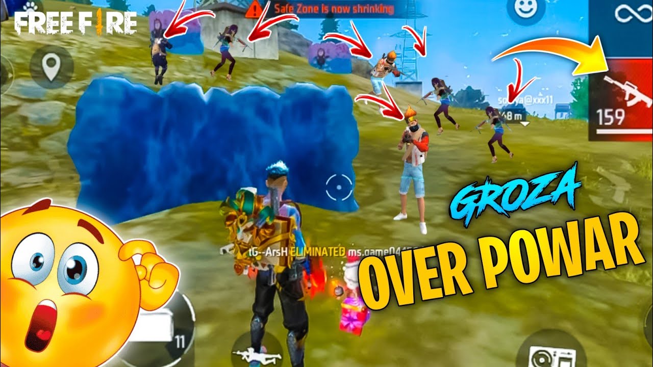 Only🔥Rush Groza x Over Power Gameplay..Garena Free Fire - YouTube