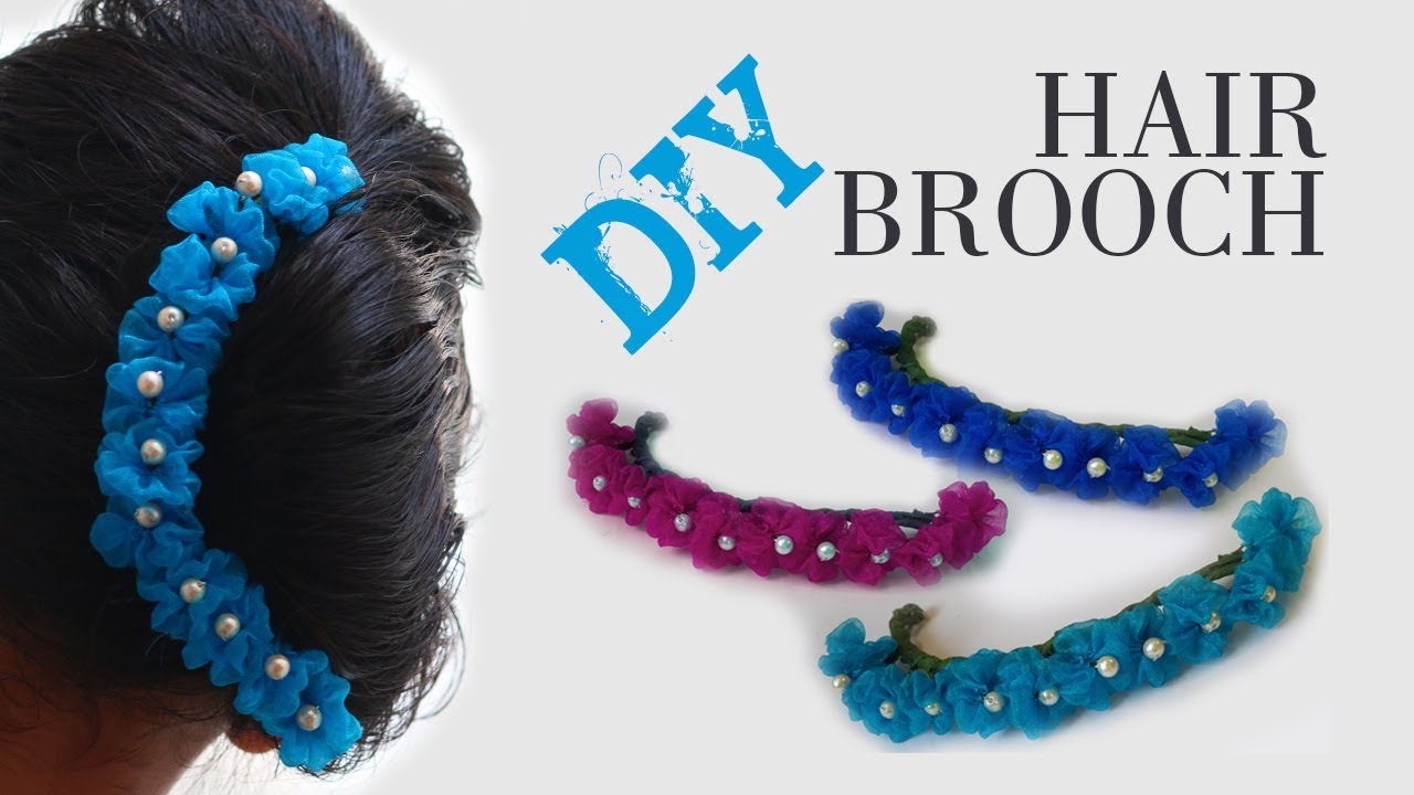 How to make hair brooch / hair brooch tutorial #Malinicreation - YouTube