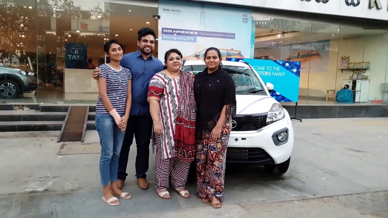 Taking Delivery of Tata Nexon Calgary White|Happy Moments,Exterior ...
