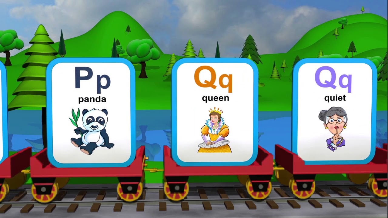Alphabet Train Song Letters P to T - YouTube