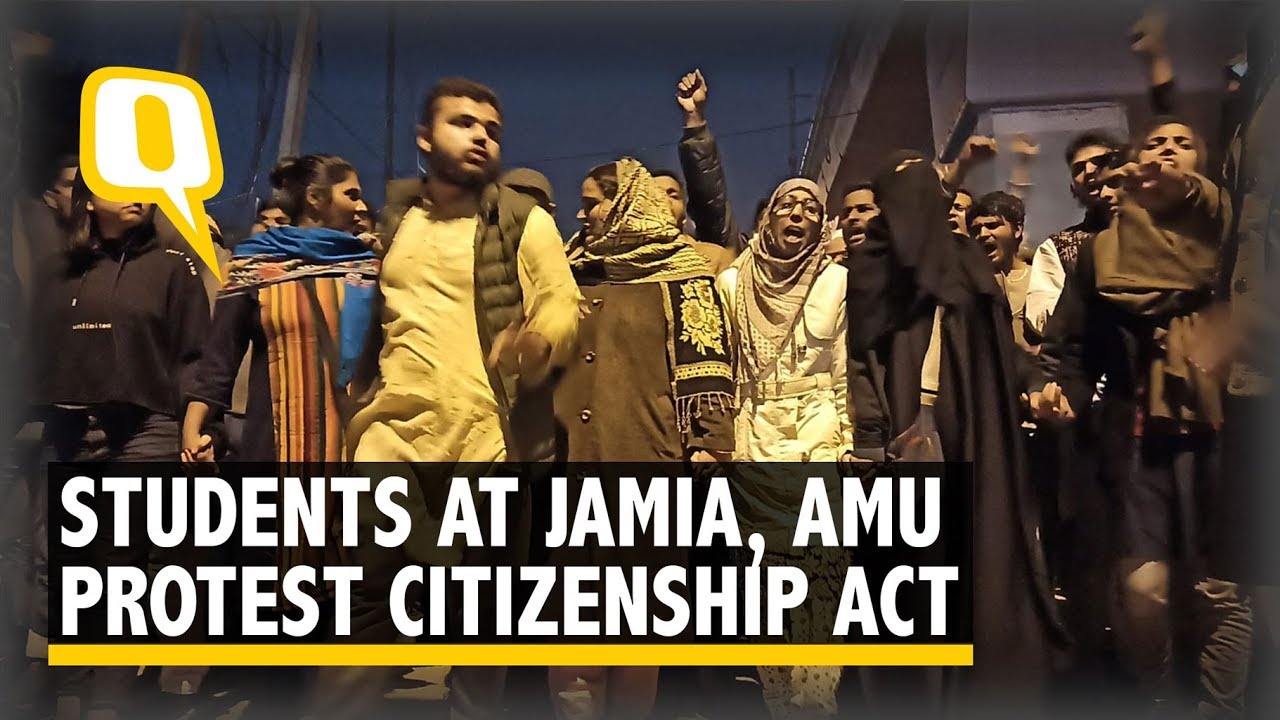 Protests Erupt at Jamia, AMU Over Citizenship (Amendment) Act; Clashes ...