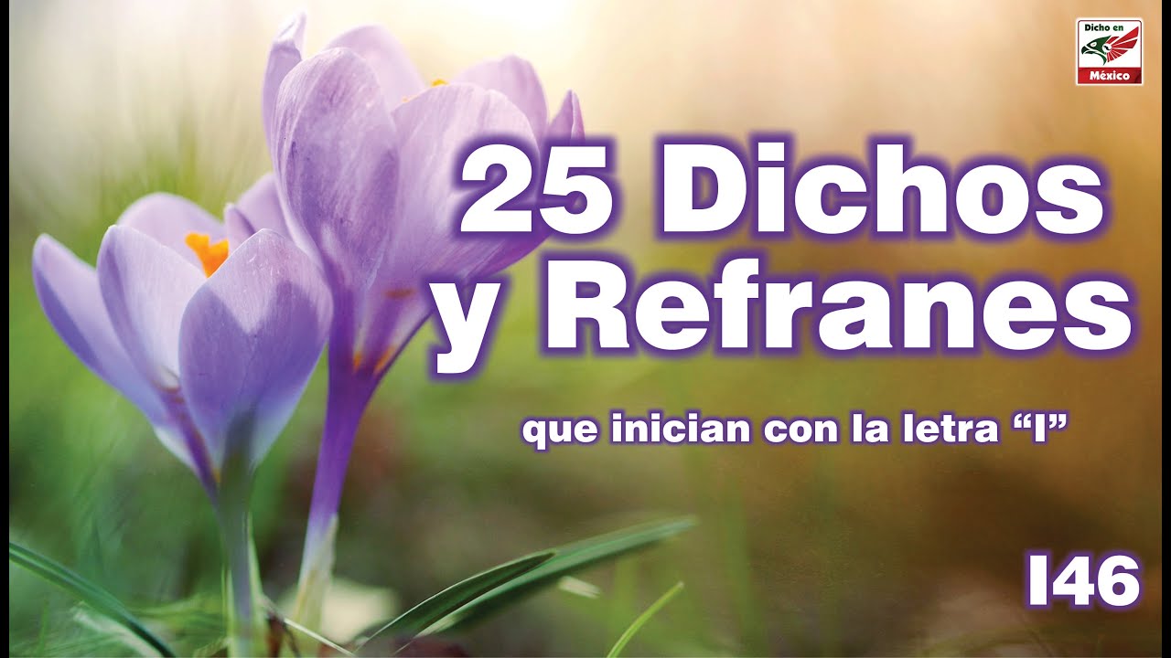 25 DICHOS Y REFRANES parte 46 - YouTube