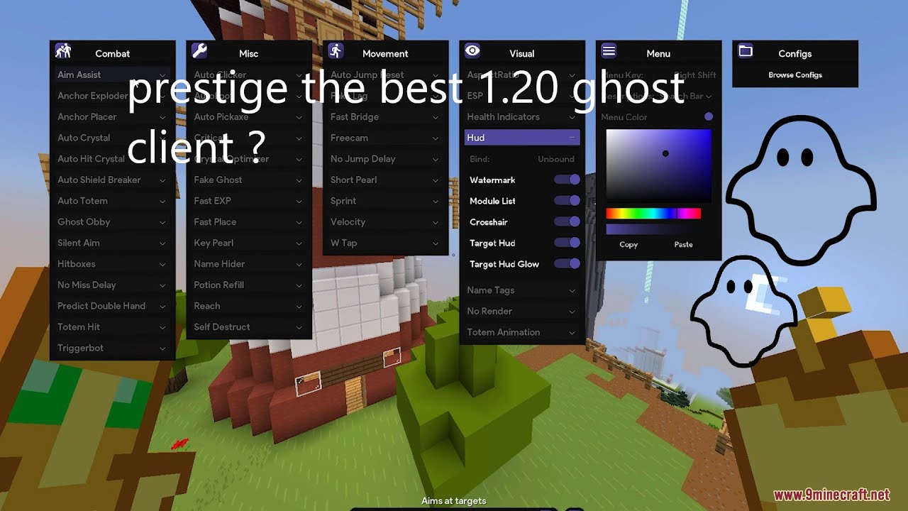 prestige the best ghost client for 1.20 ? - YouTube