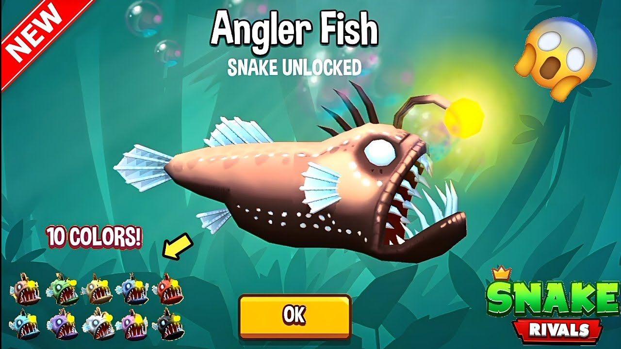 Snake Rivals : NEW SNAKE UNLOCKED ANGLER FISH! Zero To Hero - YouTube