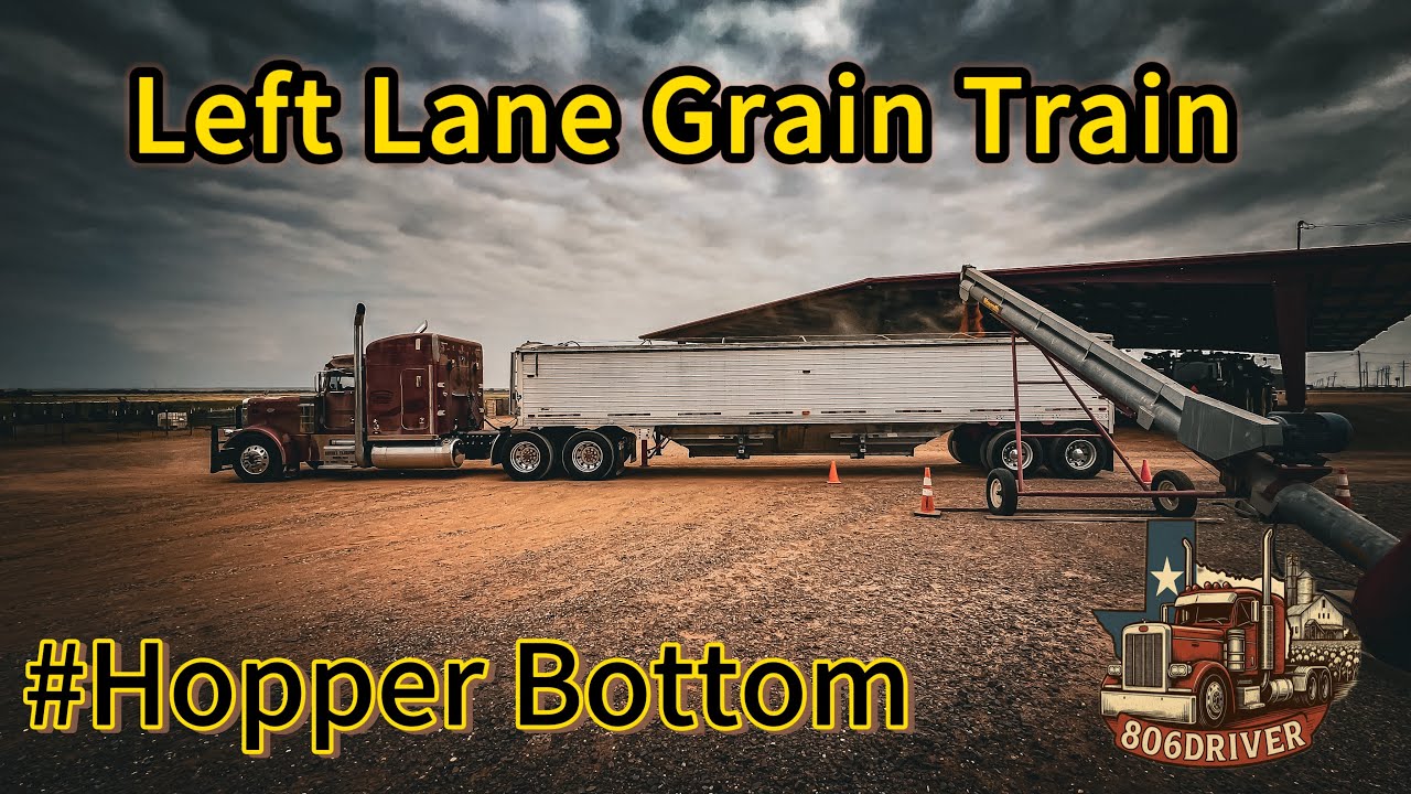 Hopper Bottom! Moving some North Texas Milo, blown wheel seal - YouTube