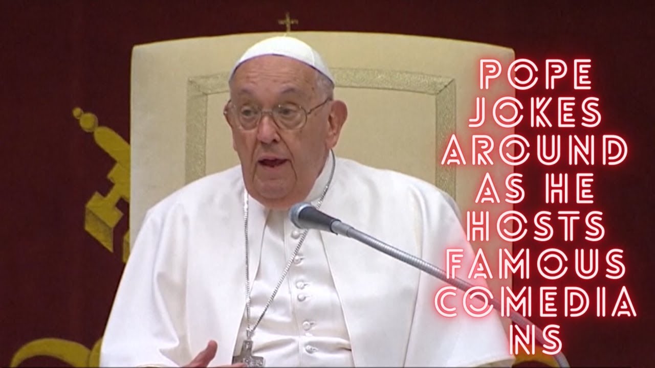 Pope #jokes around as he hosts famous #comedians - YouTube