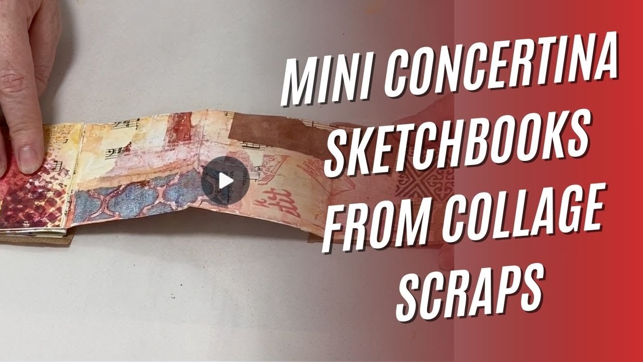 Mini concertina sketchbooks from 'Morocco' paper scraps - YouTube