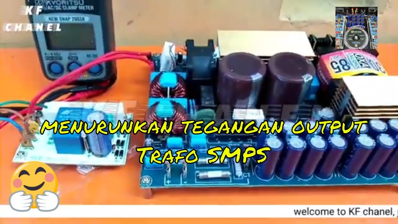 Menurunkan tegangan output trafo #SMPS untuk #Amplifier, merubah ...