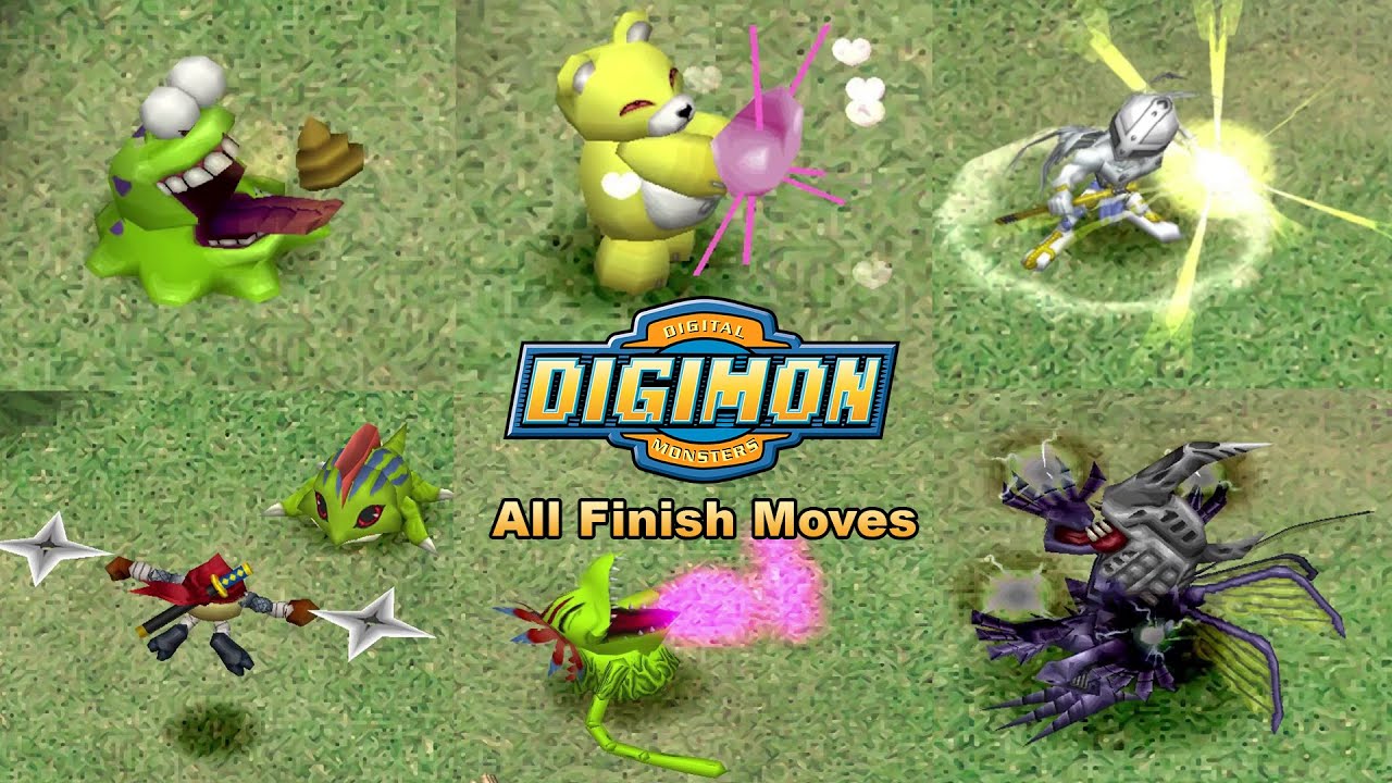 Digimon World HD Remaster - All Finish Moves - YouTube