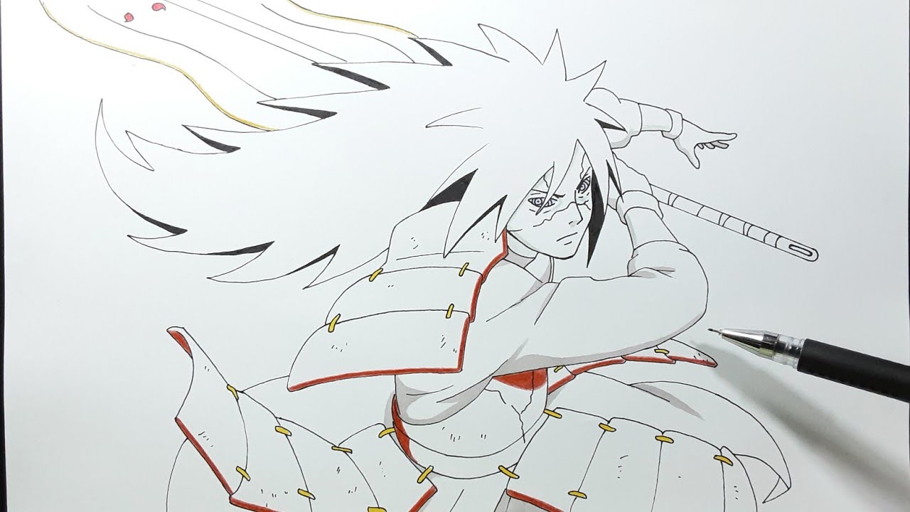 How to draw Madara | step by step - YouTube