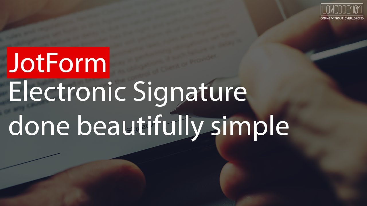 JotForm: Electronic Signature done beautifully simple - YouTube