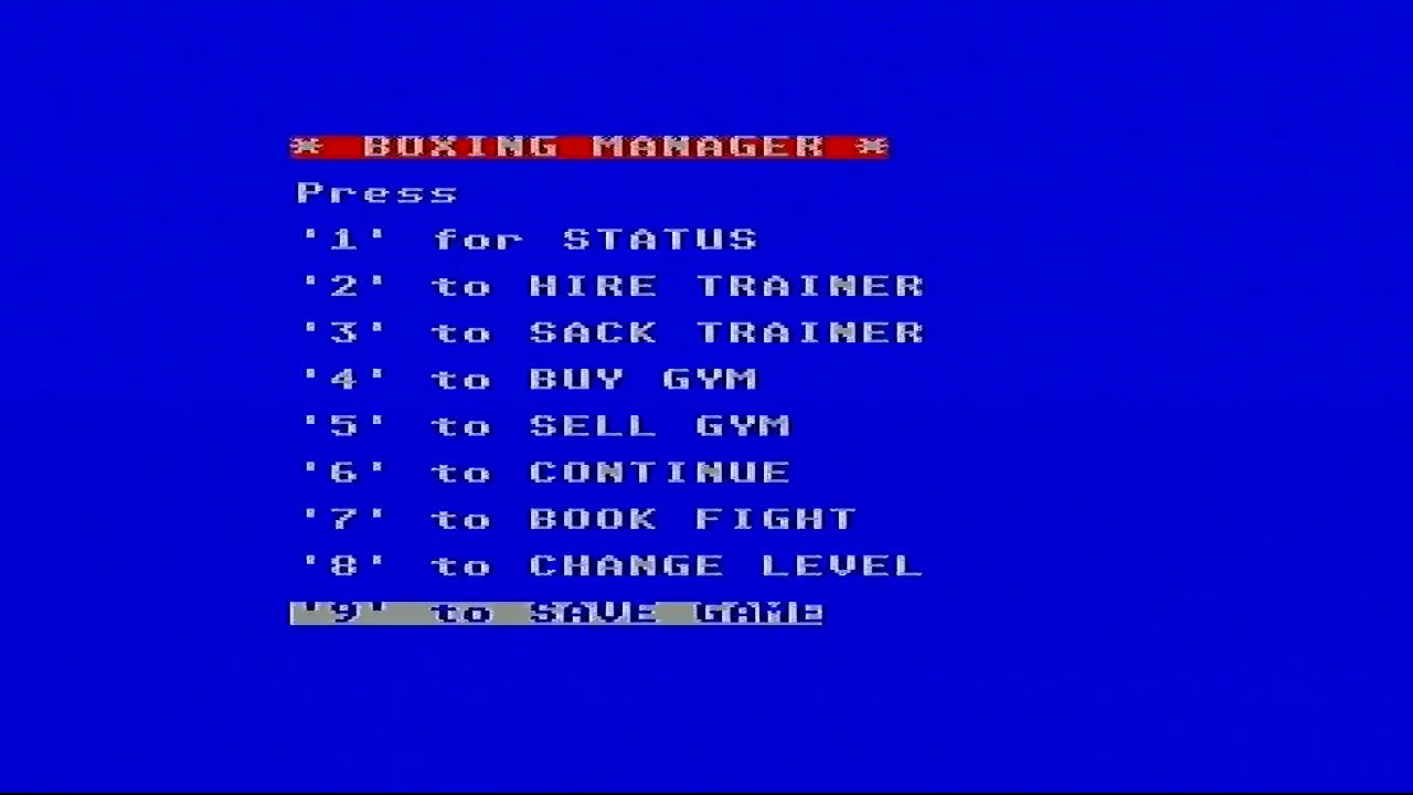 ZX Spectrum Vega Games - Boxing Manager - YouTube