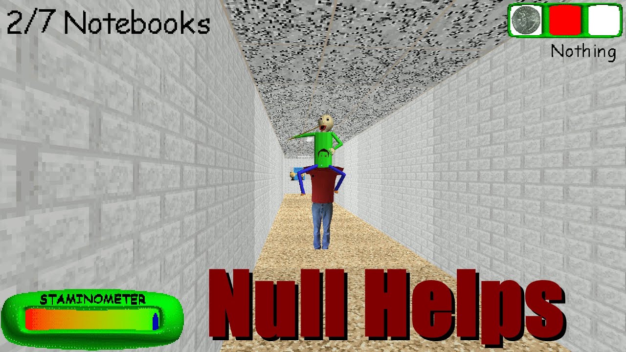 Baldi's Basics Modded - But Null Helps Baldi!!! - YouTube