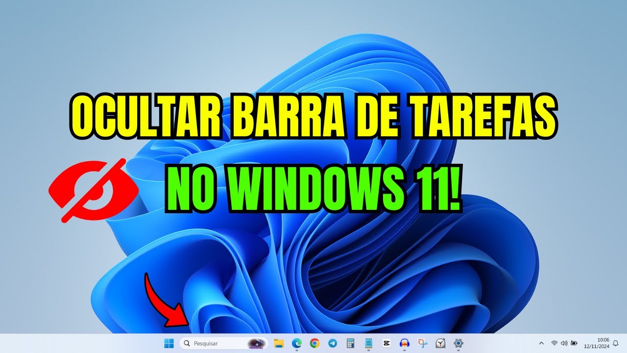 COMO OCULTAR BARRA DE TAREFAS WINDOWS 11 - YouTube
